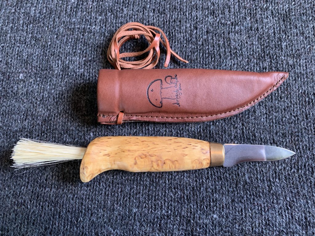 Svampkniv - Brunt läder. Blad 5.5cm - Anna-Lisas Souvenirbutik